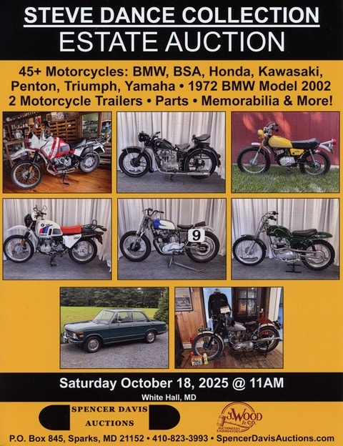 Steve Dance Motorcycle Collection Estate Auction