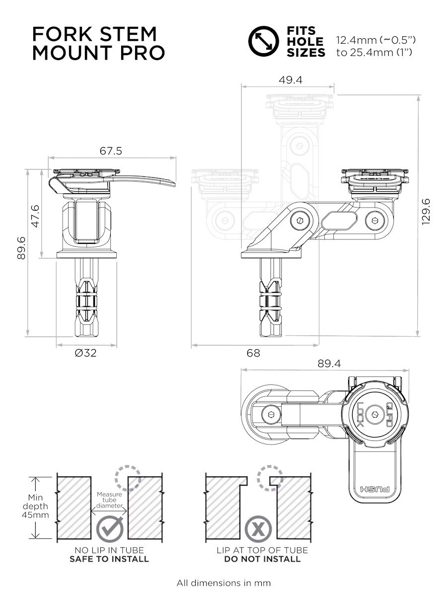 Quad Lock® Fork Stem Motorcycle Mounts | Bob’s Motorcycle’s – Jessup, MD