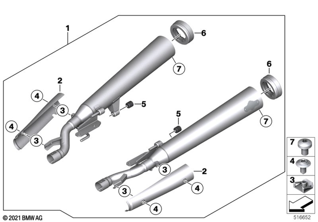 BMW Tapered Rear Exhaust Silencers for R 18, Black | Bob’s Motorcycle’s ...